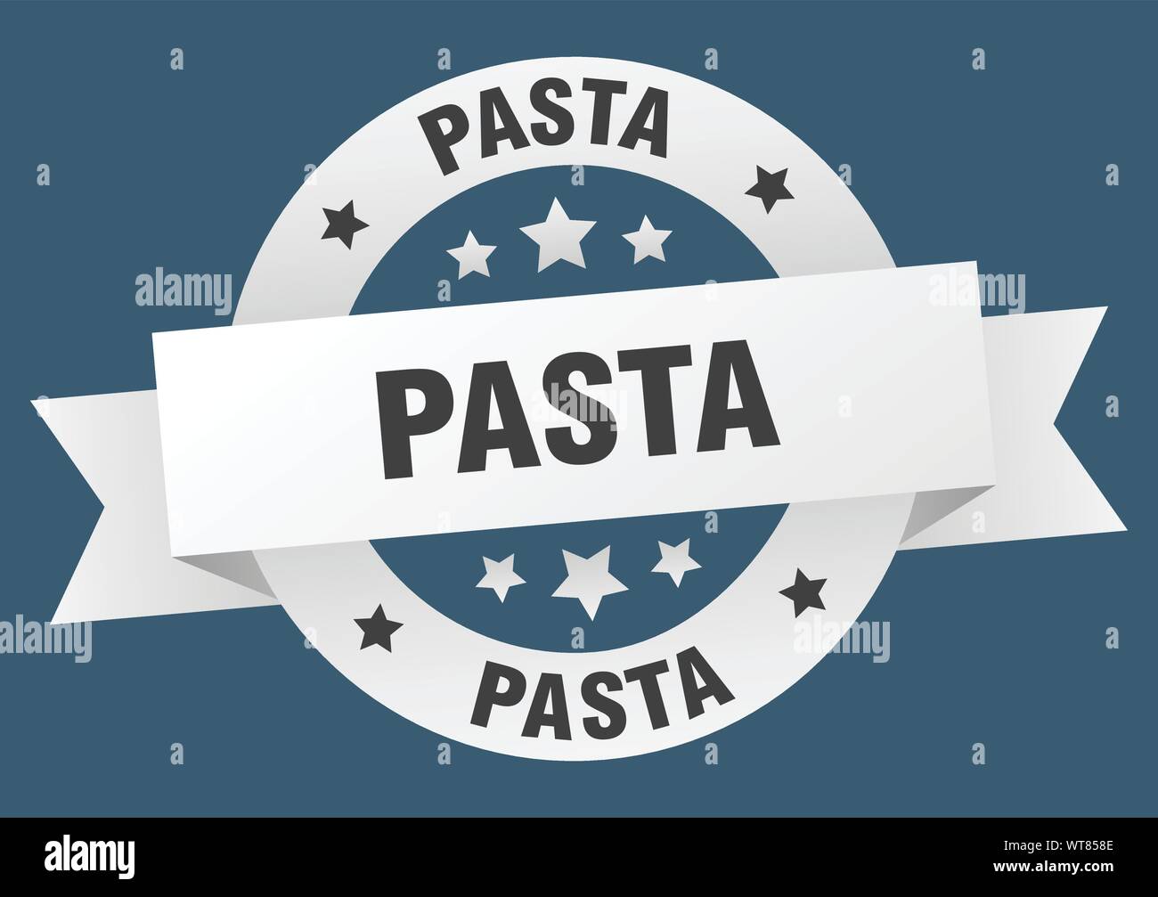 pasta ribbon. pasta round white sign. pasta Stock Vector Image & Art ...