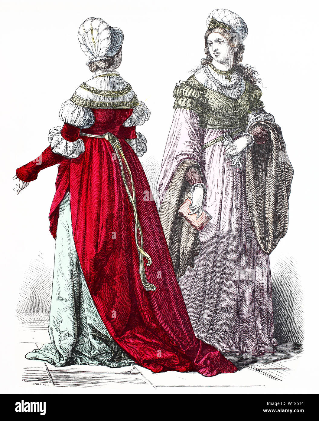 National costume, clothes, history of the costumes, German patrician's ...