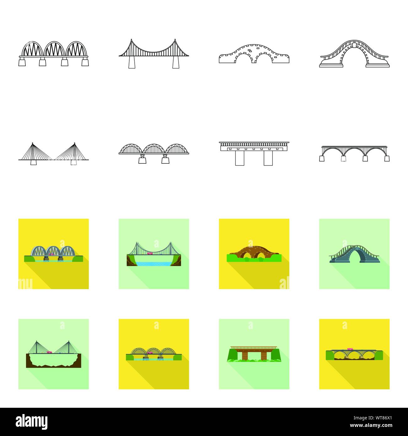 Vector design of connection and design symbol. Collection of connection ...