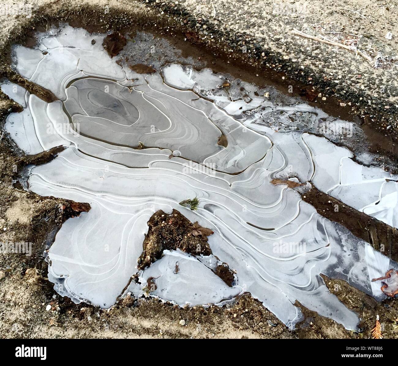 Frozen puddle hi-res stock photography and images - Alamy