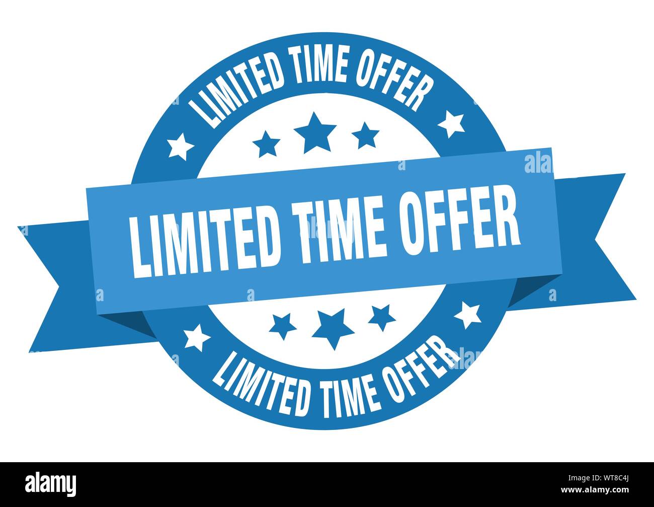 limited time offer ribbon. limited time offer round blue sign. limited ...