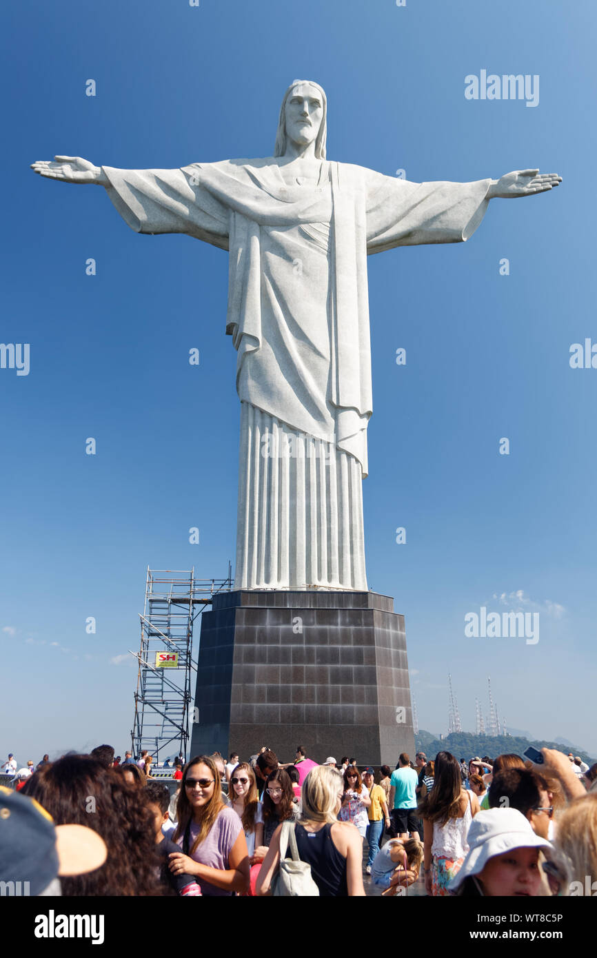 Christ the Redeemer statue on Corcovado mountain Stock Photo - Alamy