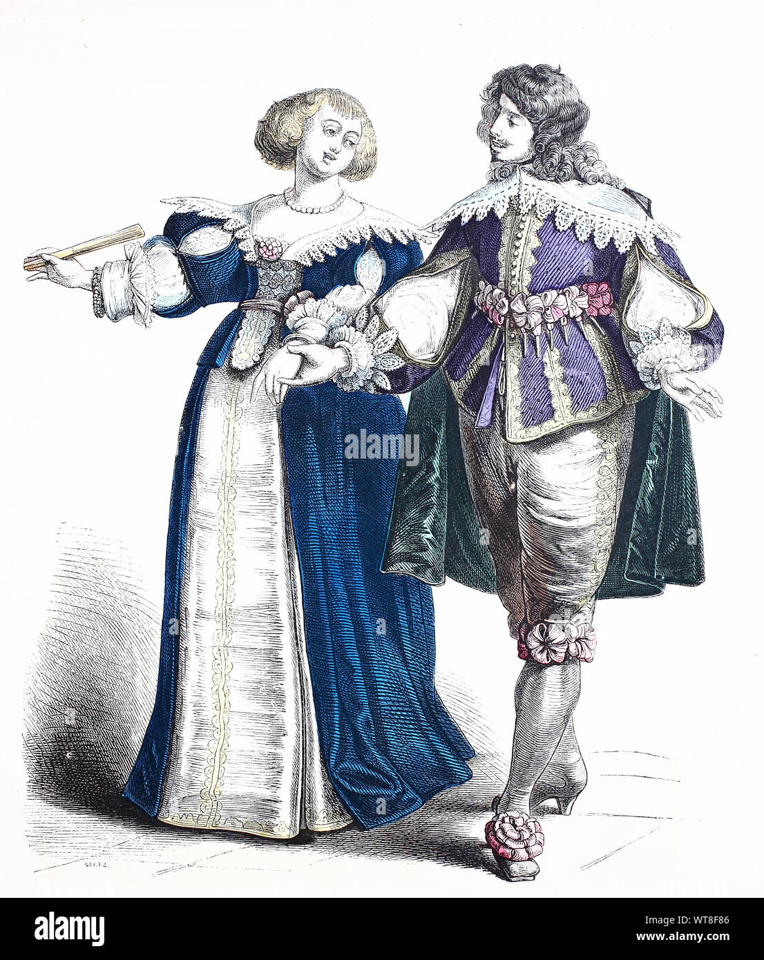 National costume, clothes, history of the costumes, French noblemen ...