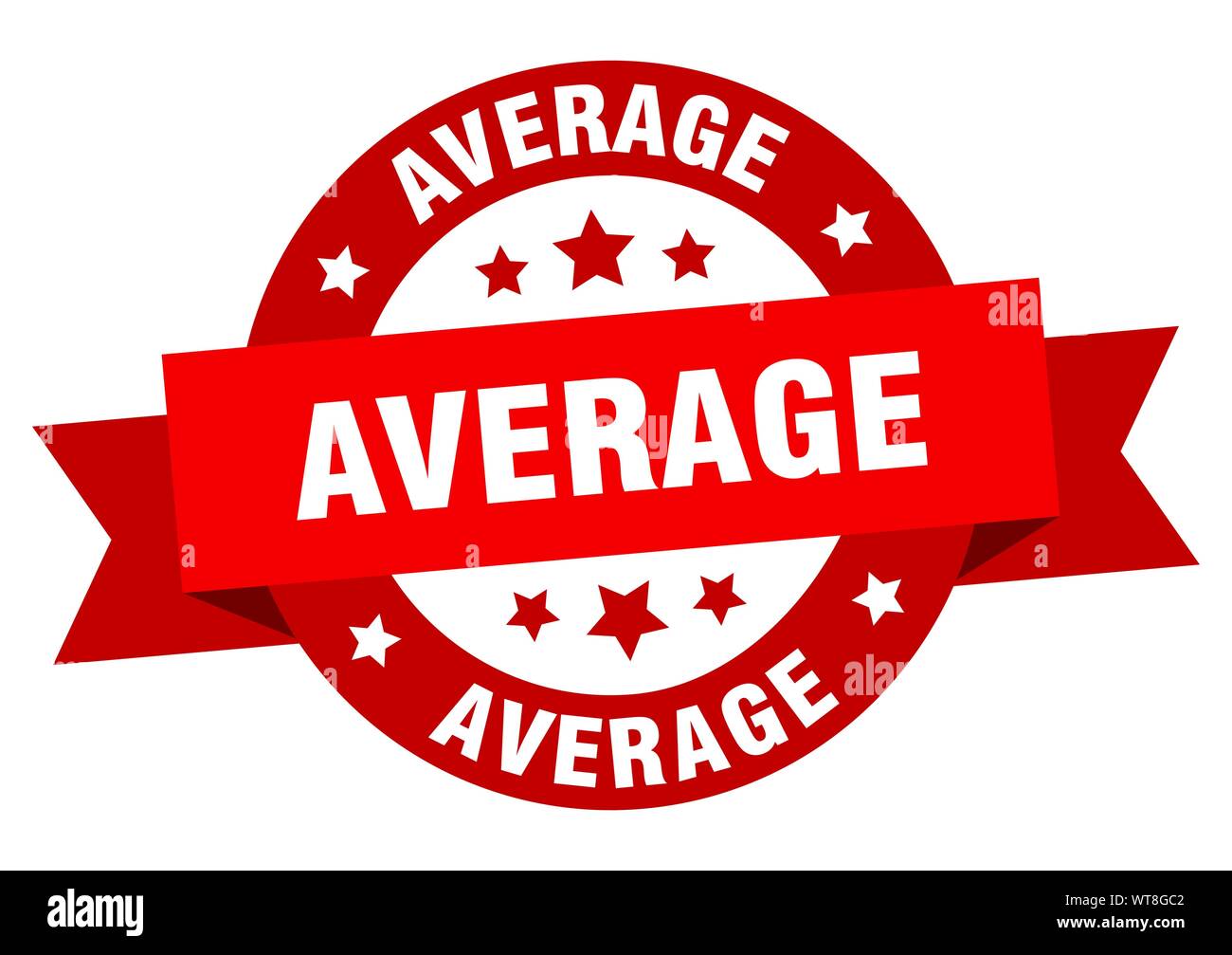 average ribbon. average round red sign. average Stock Vector Image ...