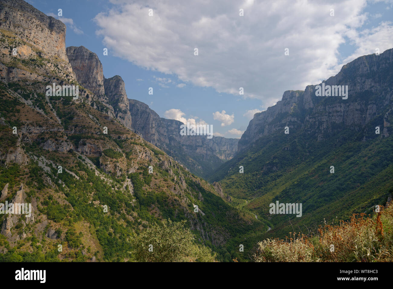Views while hiking in the Vikos National Park in northern Greece. Vikos ...