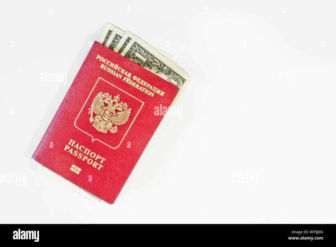 Russian passport dollar bills hi-res stock photography and images - Alamy
