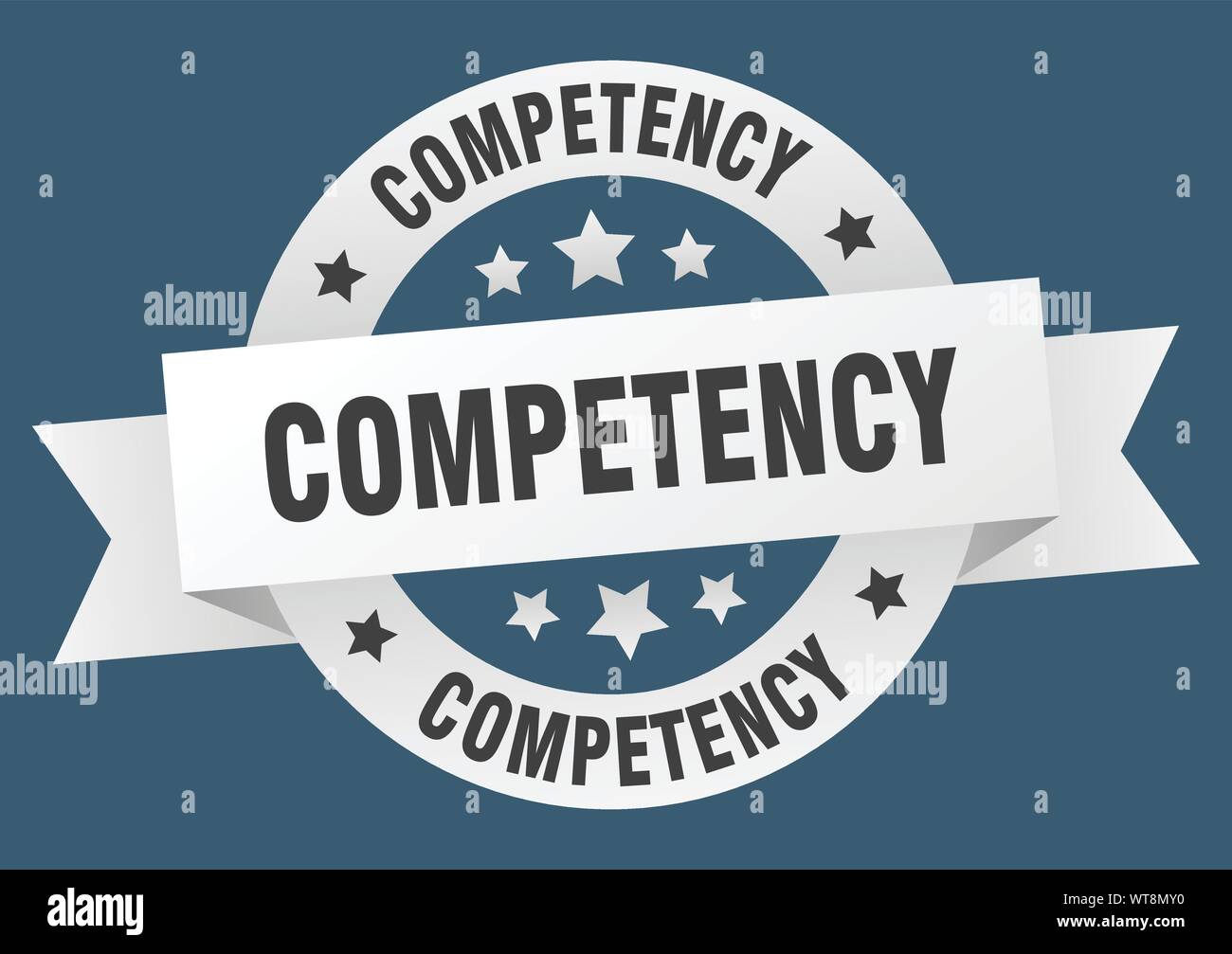 competency ribbon. competency round white sign. competency Stock Vector ...