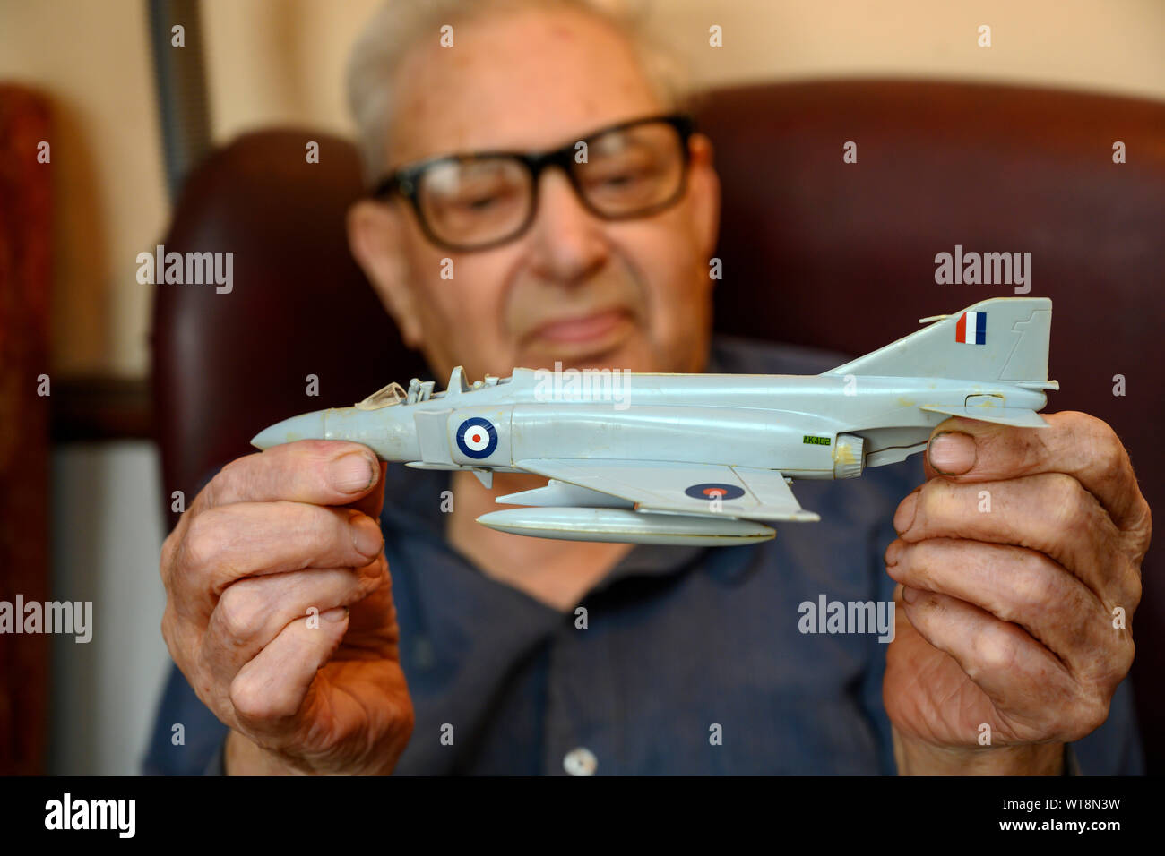 Airfix model F4 phantom aircraft Stock Photo - Alamy