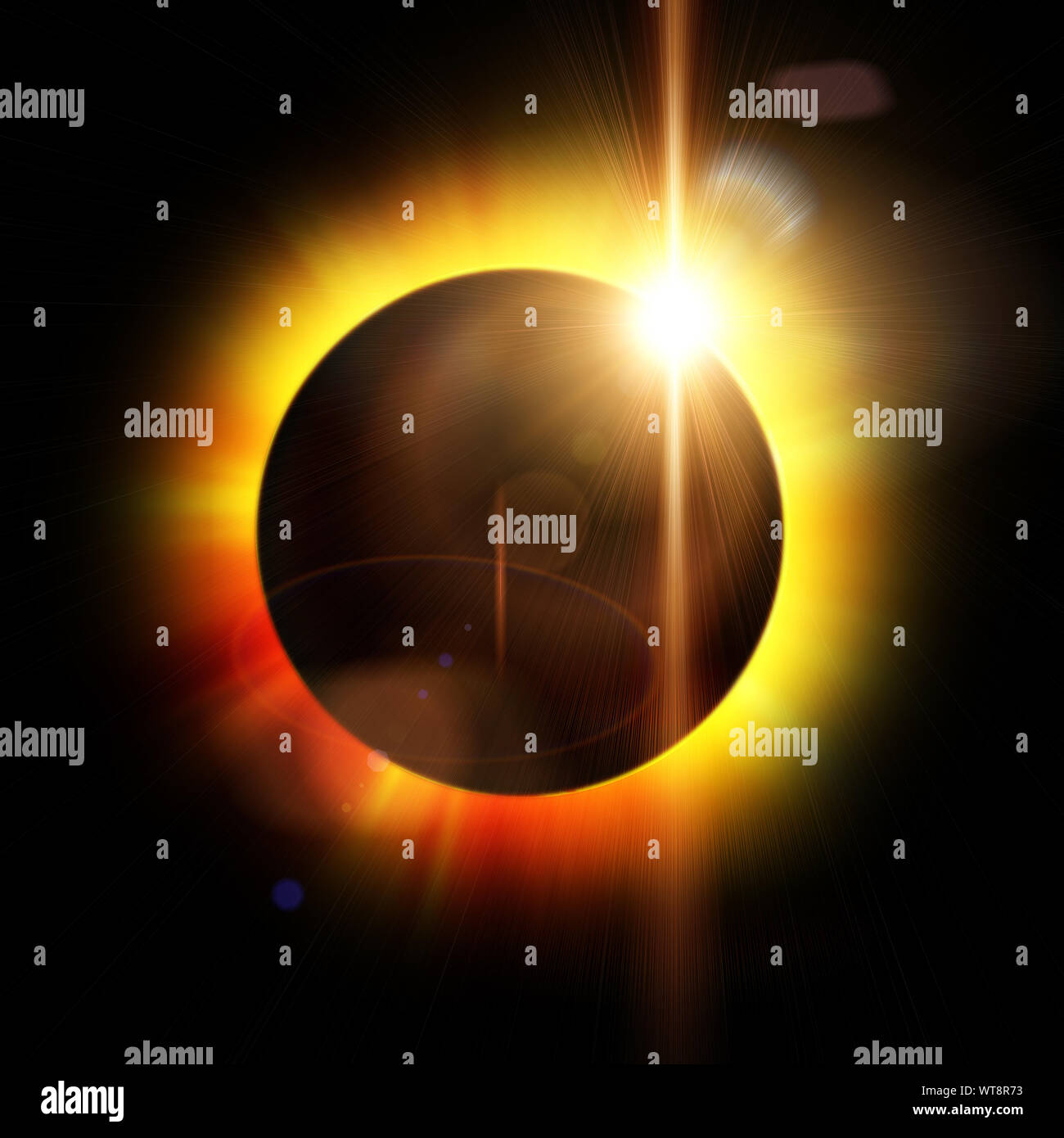 Solar eclips illustration hi-res stock photography and images - Alamy