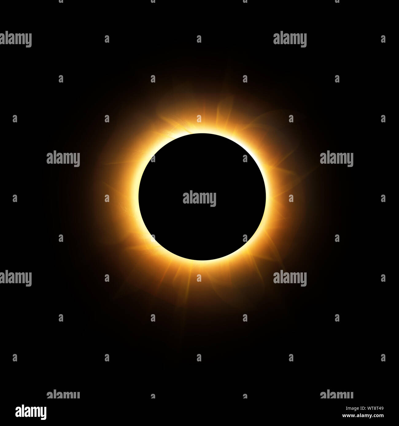 Abstract solar eclipse background with 3d rendered flares Stock Photo ...