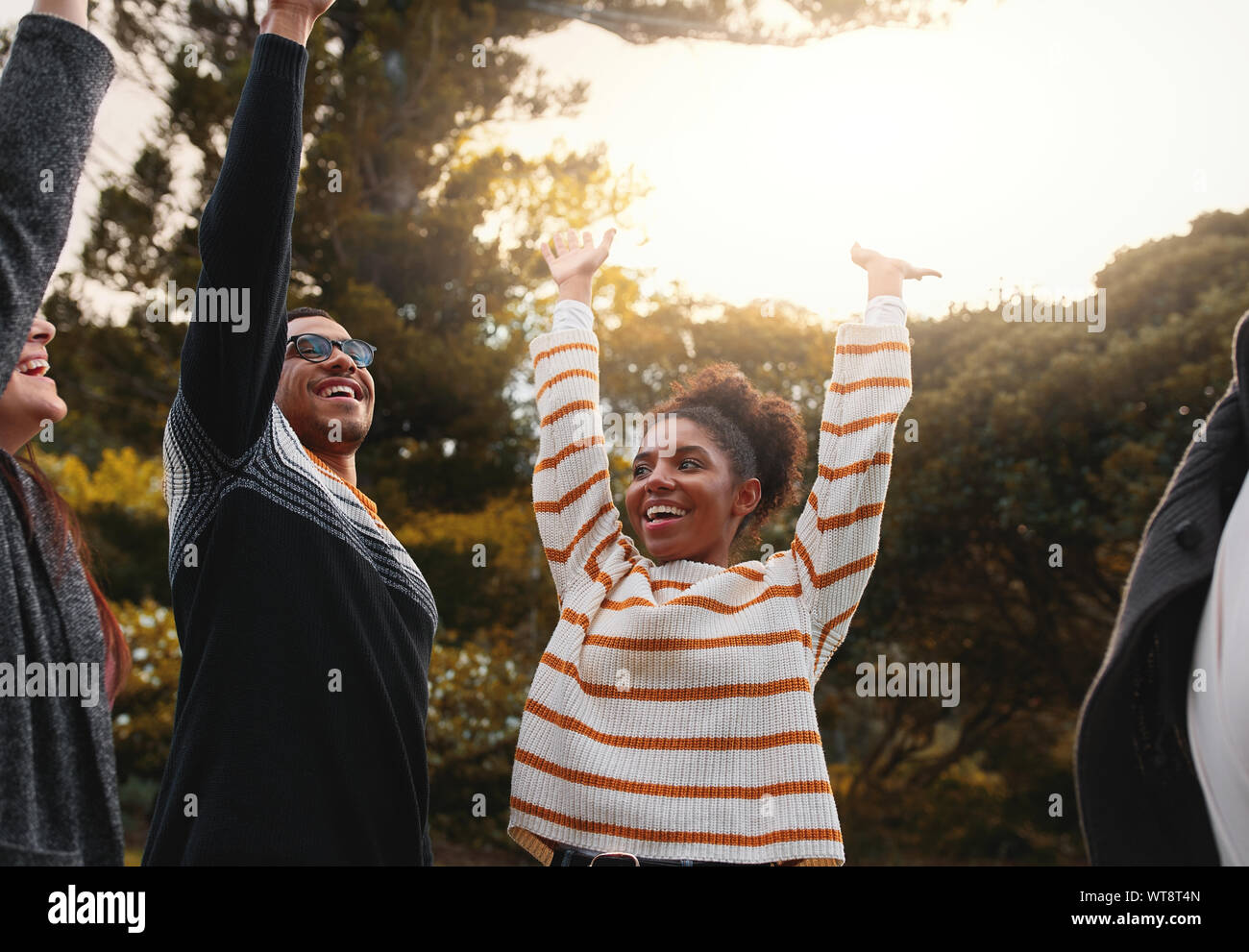 Raising hand arm hi-res stock photography and images - Alamy