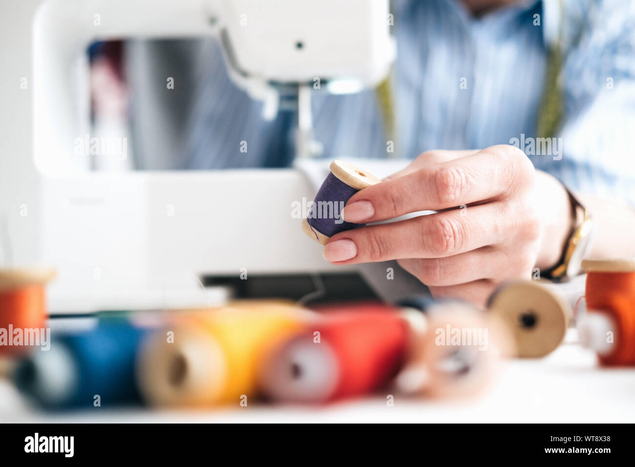 Hands professional seamstress holding hi-res stock photography and ...