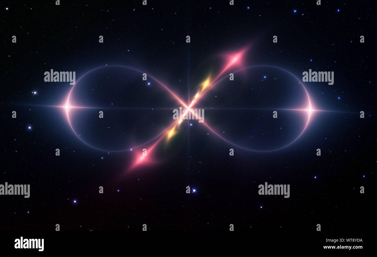 The sign of infinity in the space Stock Photo - Alamy