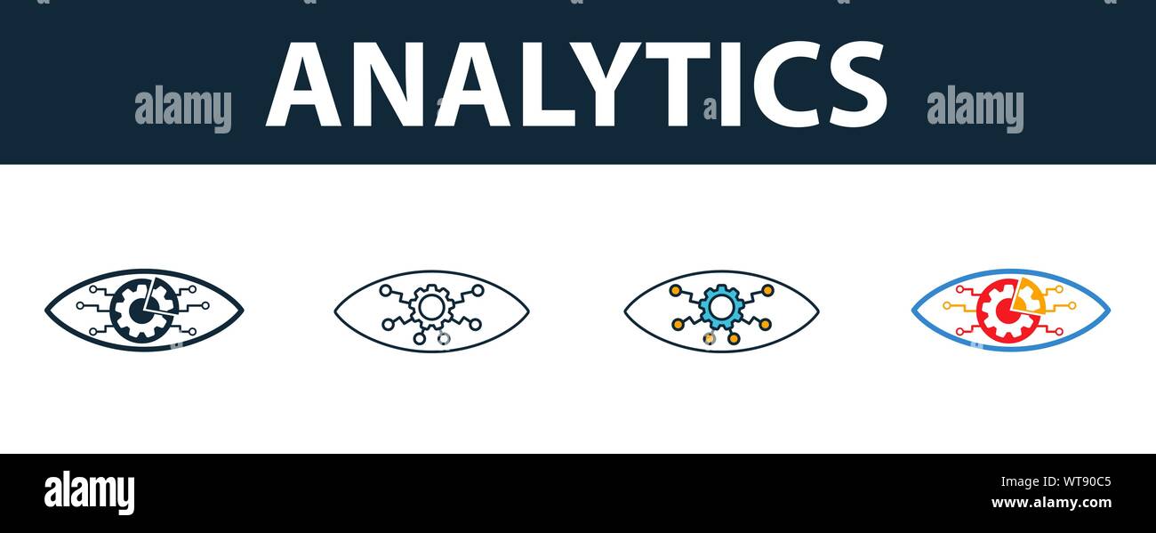 Analytics icon set. Four elements in diferent styles from seo icons ...