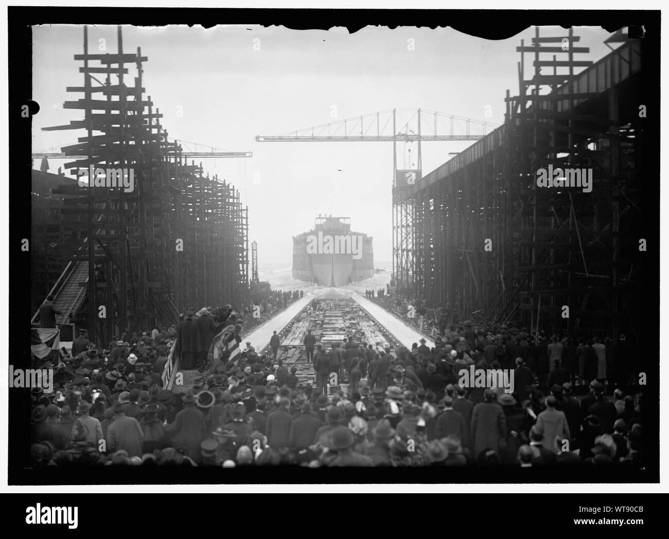 Vessel launching Cut Out Stock Images & Pictures - Alamy