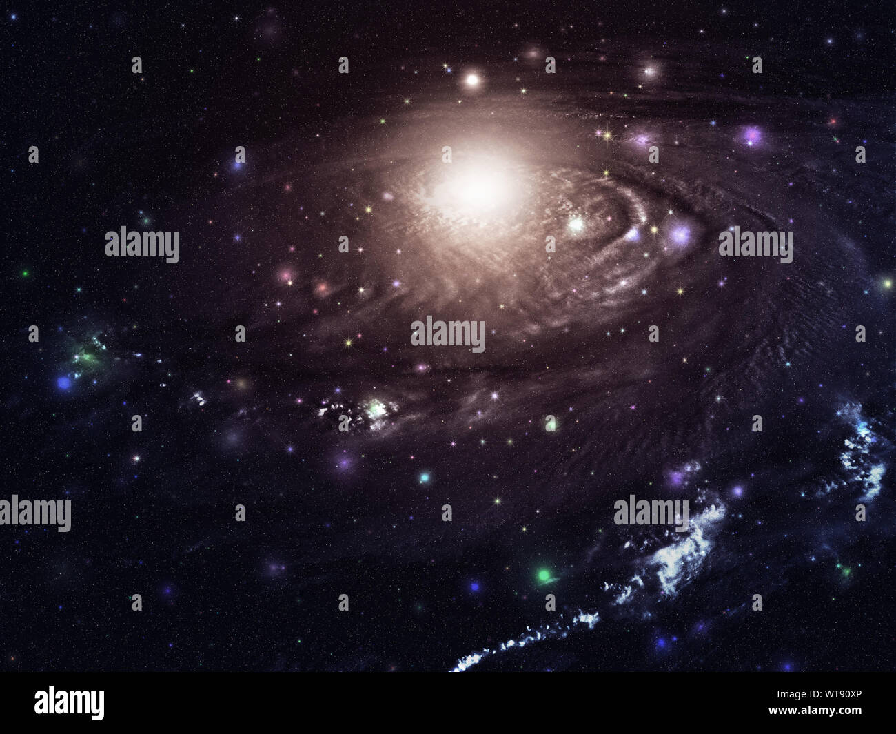 Big galaxy in the starry space Stock Photo - Alamy