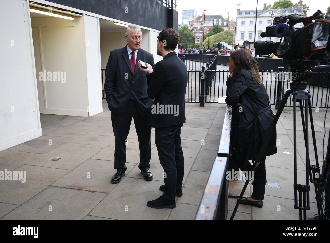 Labour MP for Leeds Central, Hilary Benn, outside the Houses of ...