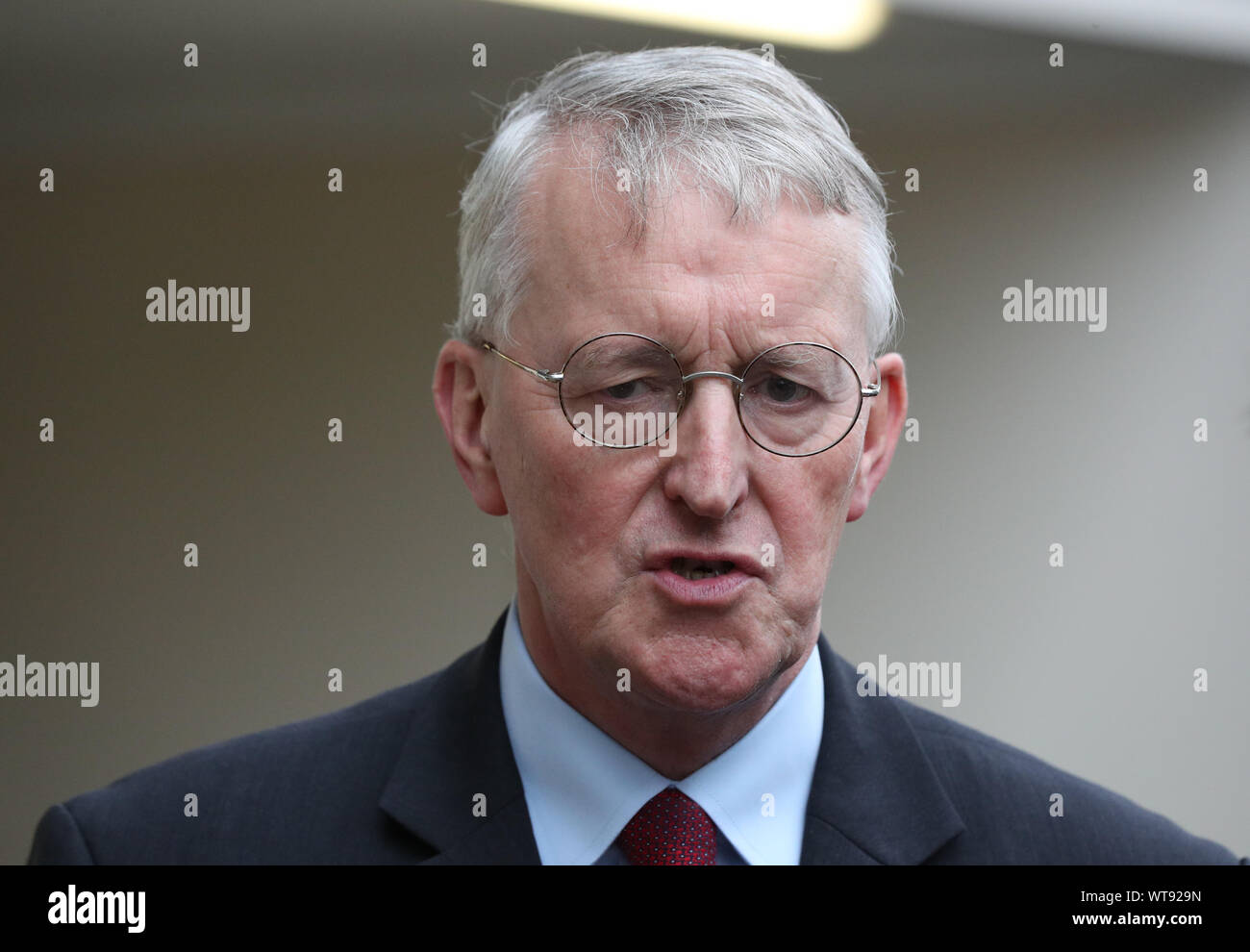 Labour MP for Leeds Central, Hilary Benn, outside the Houses of ...