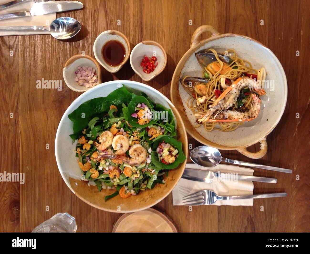 Overhead View Restaurant Eating High Resolution Stock Photography and ...