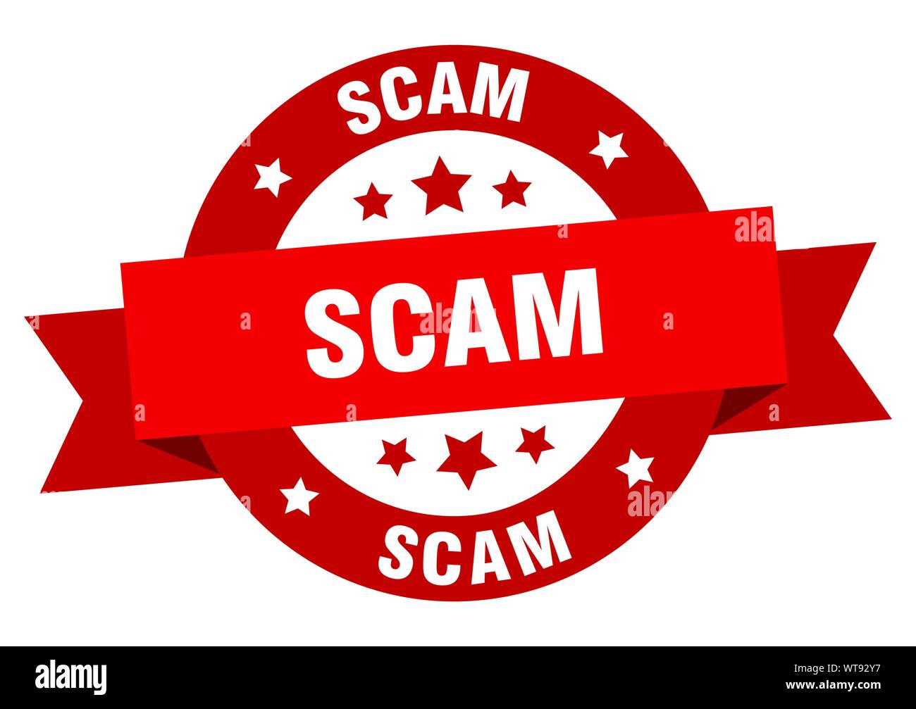 Scam stamp sign round Stock Vector Images - Alamy
