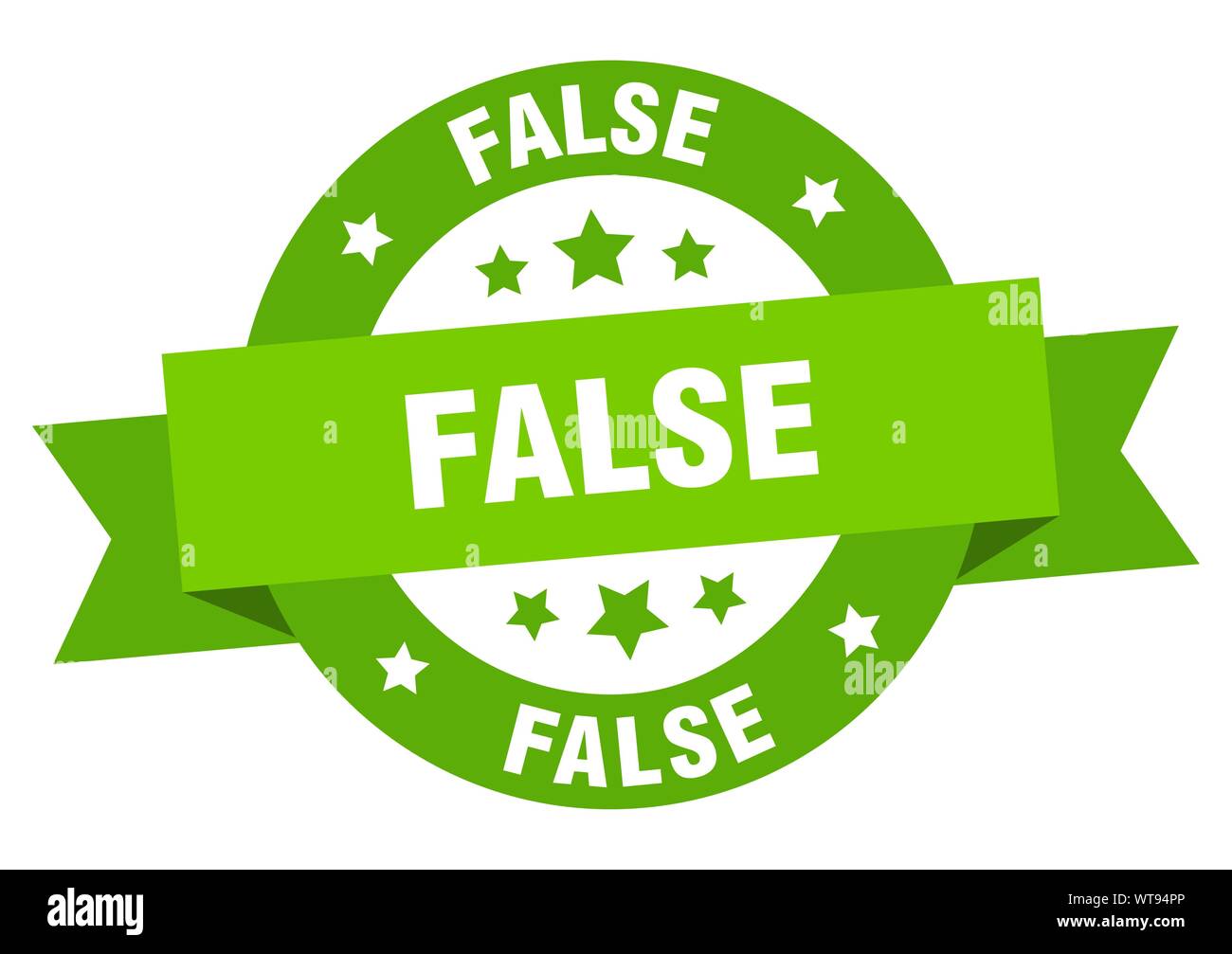 false ribbon. false round green sign. false Stock Vector Image & Art ...