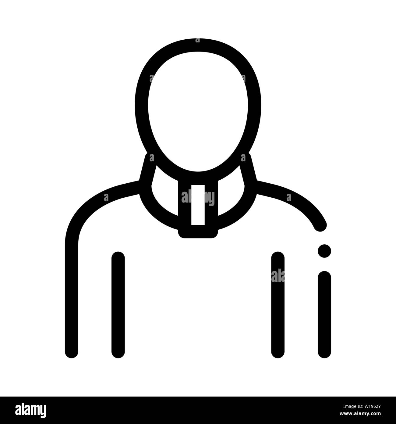 Orthopedic Cervical Collar For Neck Support Vector Stock Vector Image ...