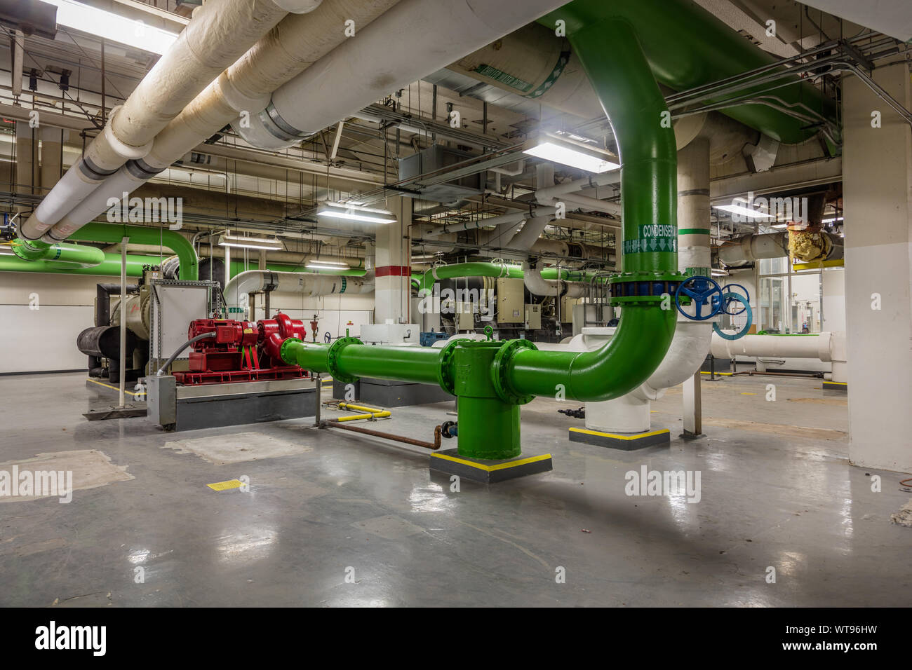 Mechanical room in basement. Federal building at 300 N. Los Angeles ...