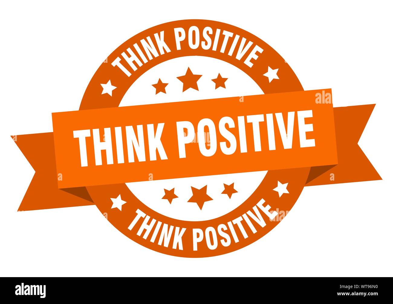 Think positive sign round hi-res stock photography and images - Alamy