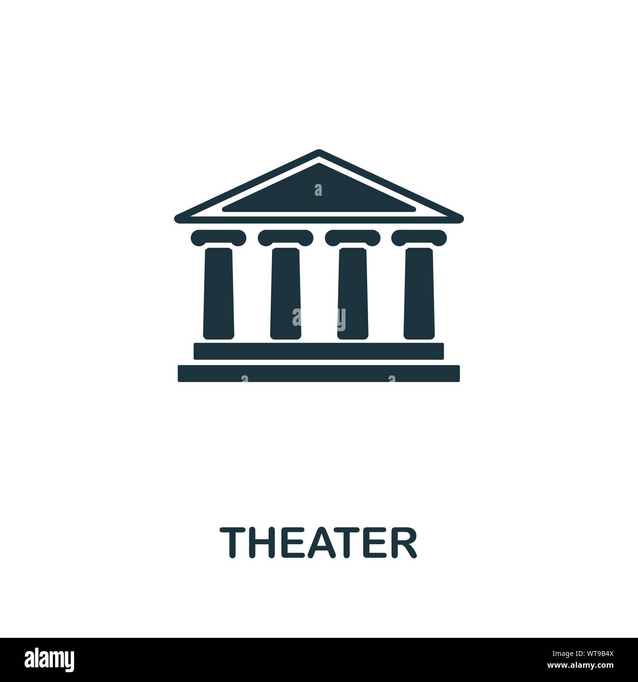 Theater vector icon symbol. Creative sign from buildings icons ...