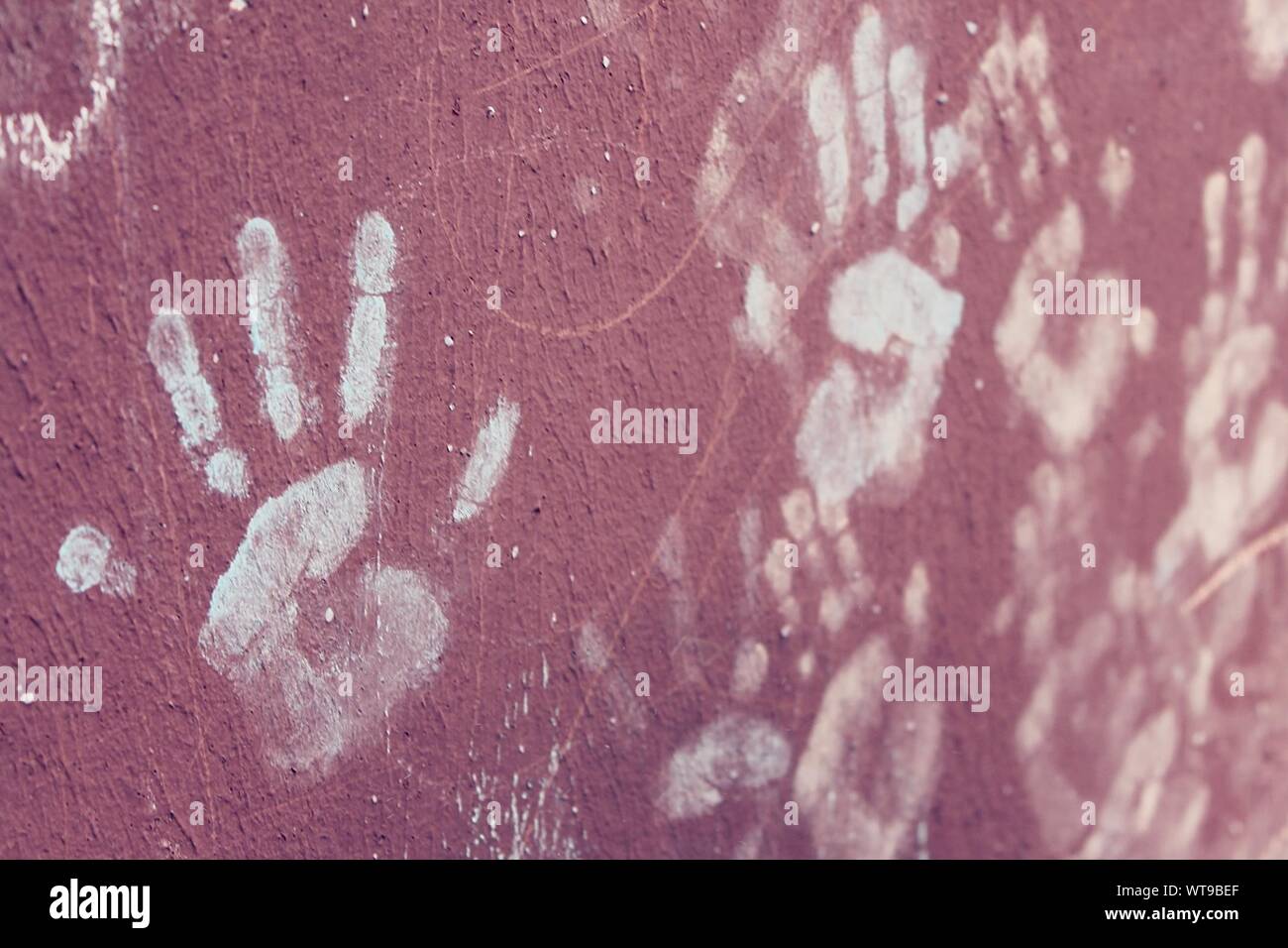 Handprints wall no people hi-res stock photography and images - Alamy