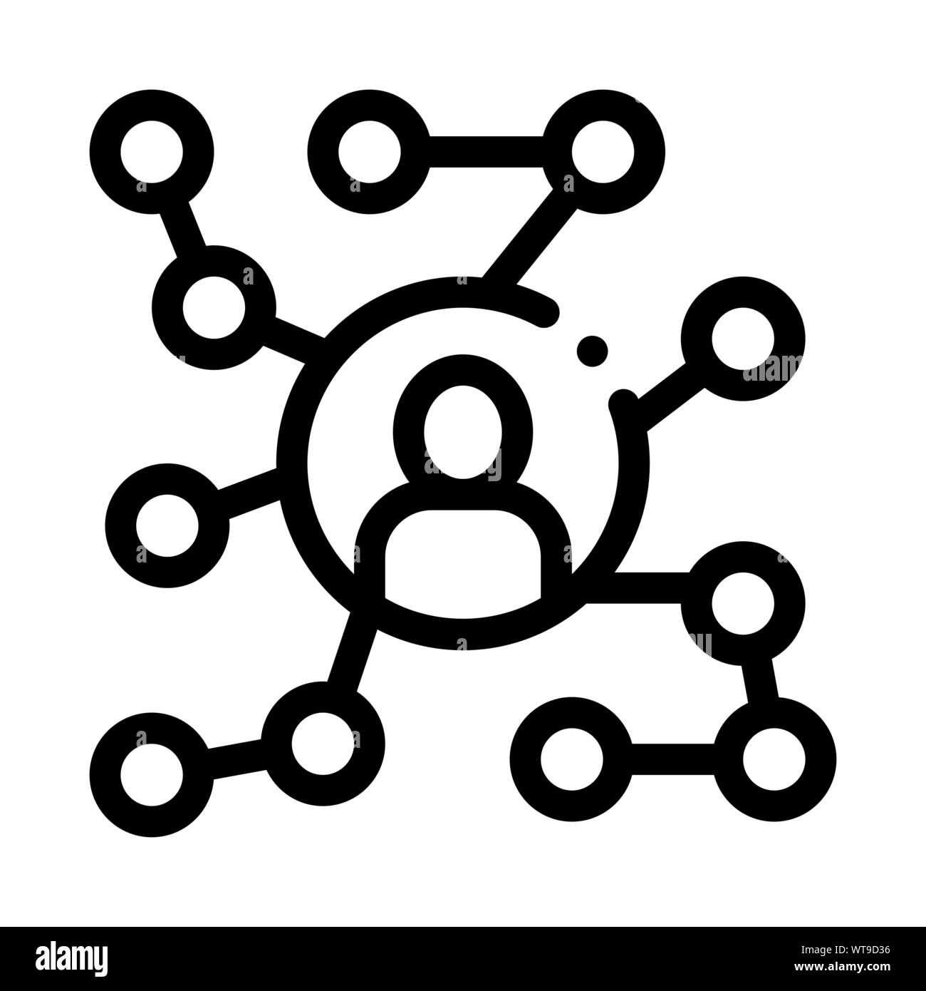 Business Networking And Man Silhouette Vector Stock Vector Image & Art ...