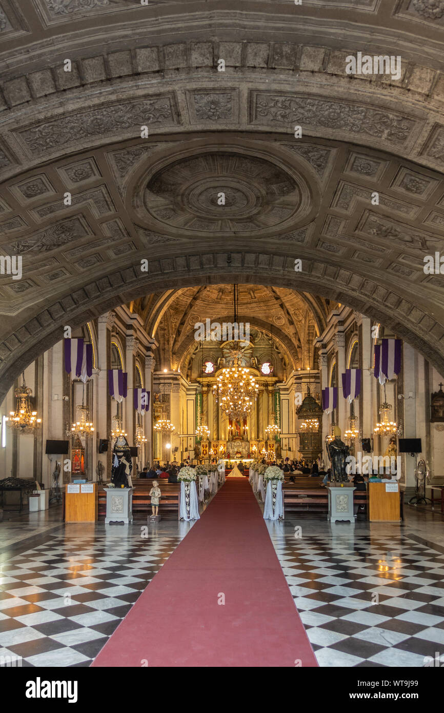 Manila, Philippines - March 5, 2019: San Augustin church. Shot from ...