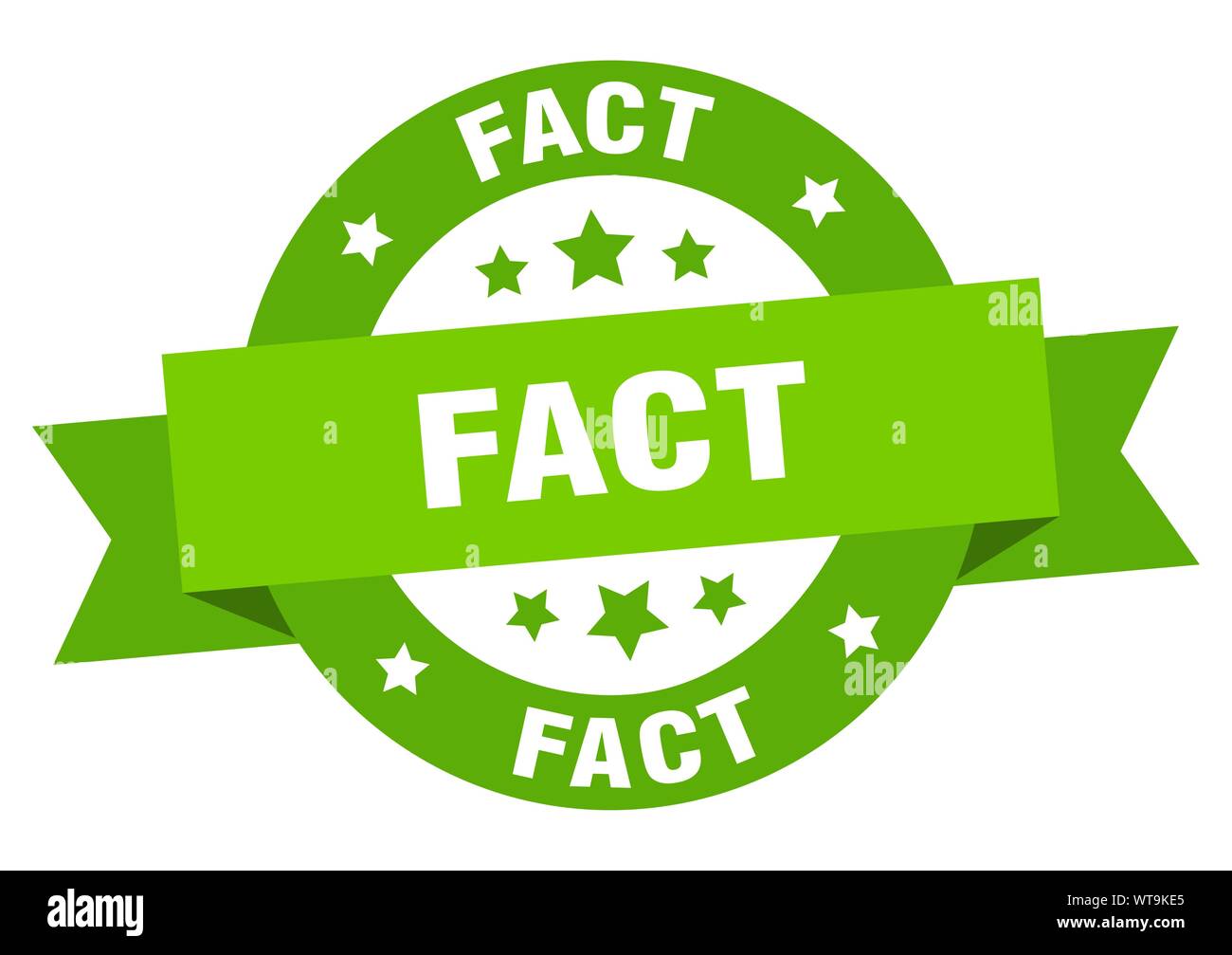 fact ribbon. fact round green sign. fact Stock Vector Image & Art - Alamy
