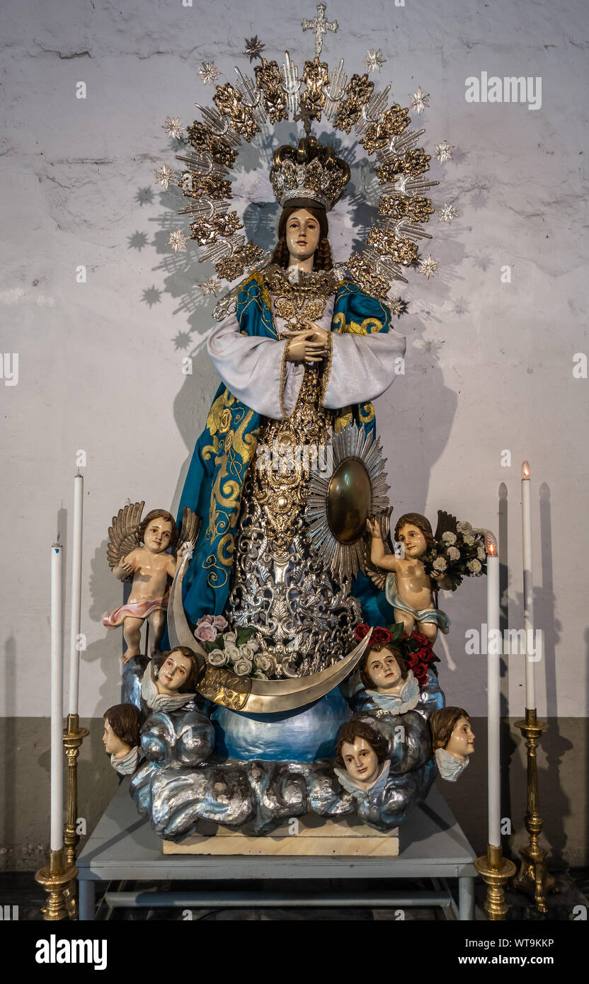 Manila, Philippines - March 5, 2019: San Augustin Church. Statue of ...