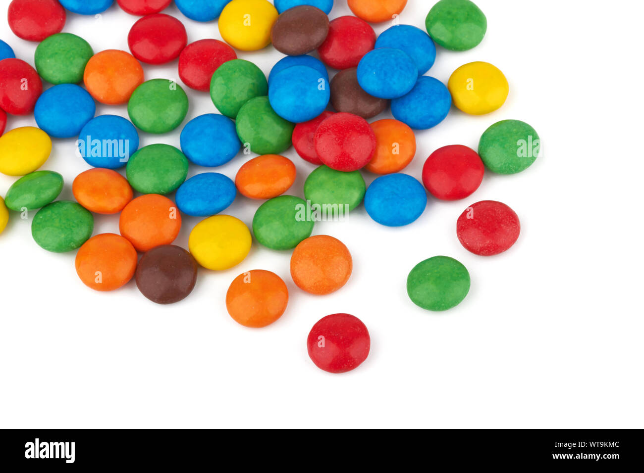 colorful chocolate buttons isolated on a white background Stock Photo ...