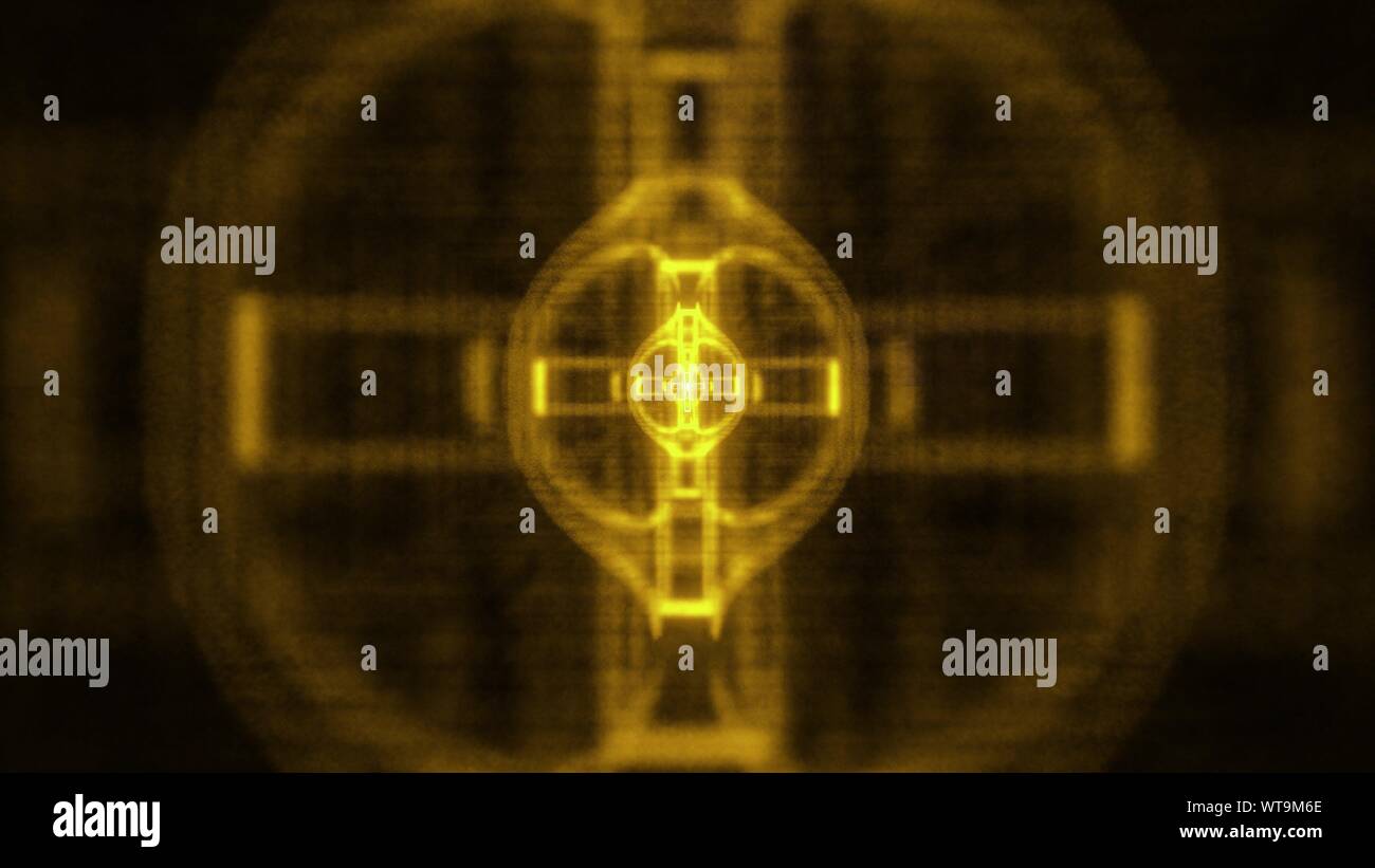 holy yellow vintage and futuristic christian cross 3d rendering ...