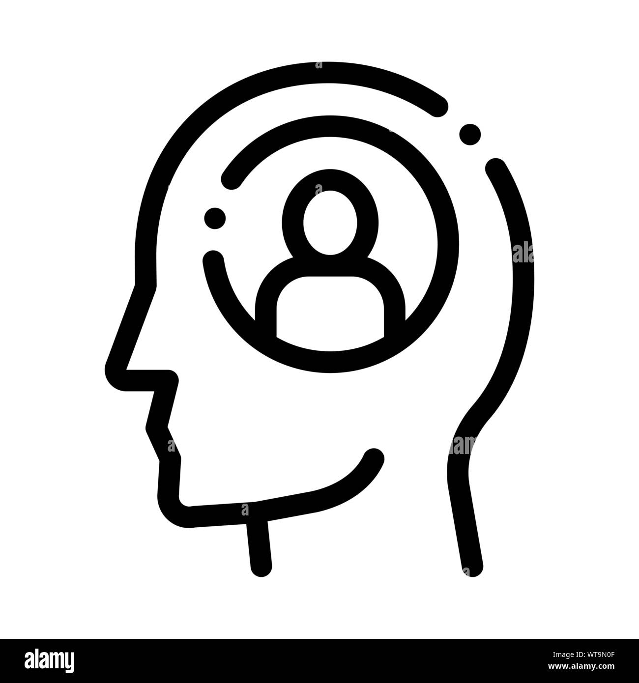 Person Avatar In Man Silhouette Mind Vector Icon Stock Vector Image ...
