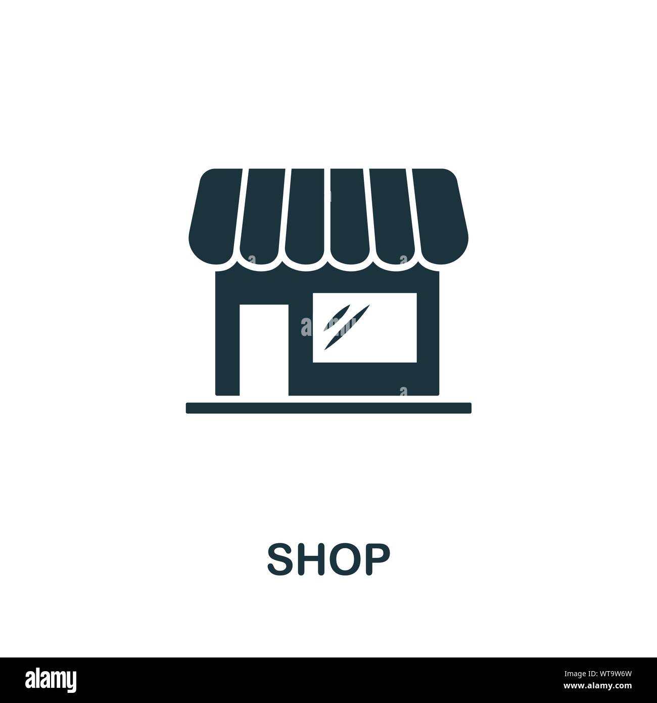 Shop vector icon symbol. Creative sign from buildings icons collection ...