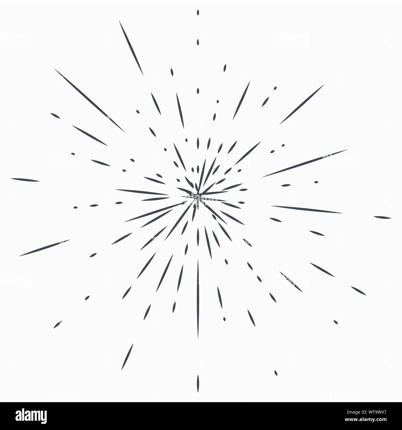Sunburst Sun Ray, Hipster Black Sunburst Shine Design, Vintage Black ...