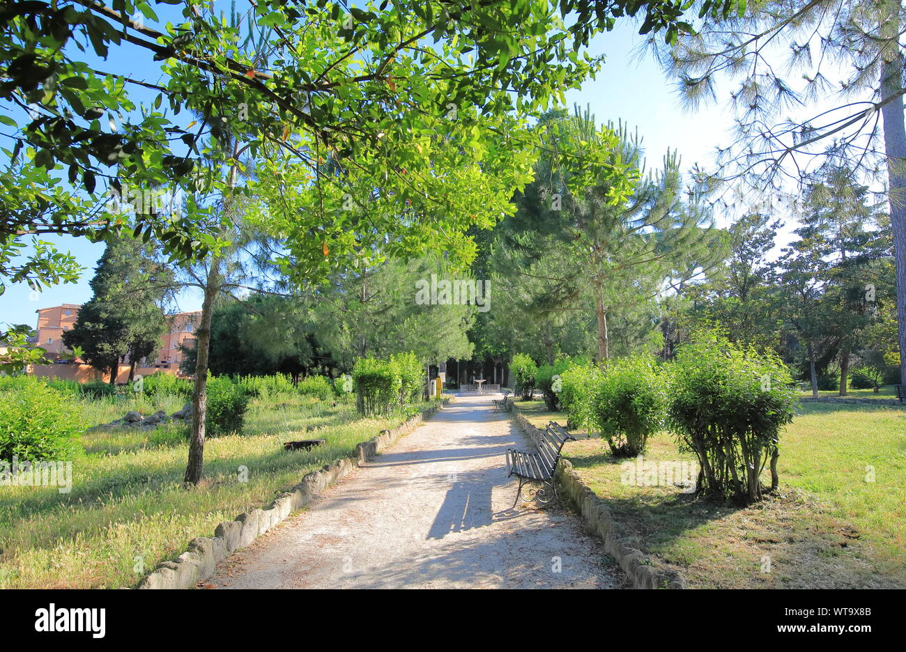 Monte Celio hill park Rome Italy Stock Photo - Alamy