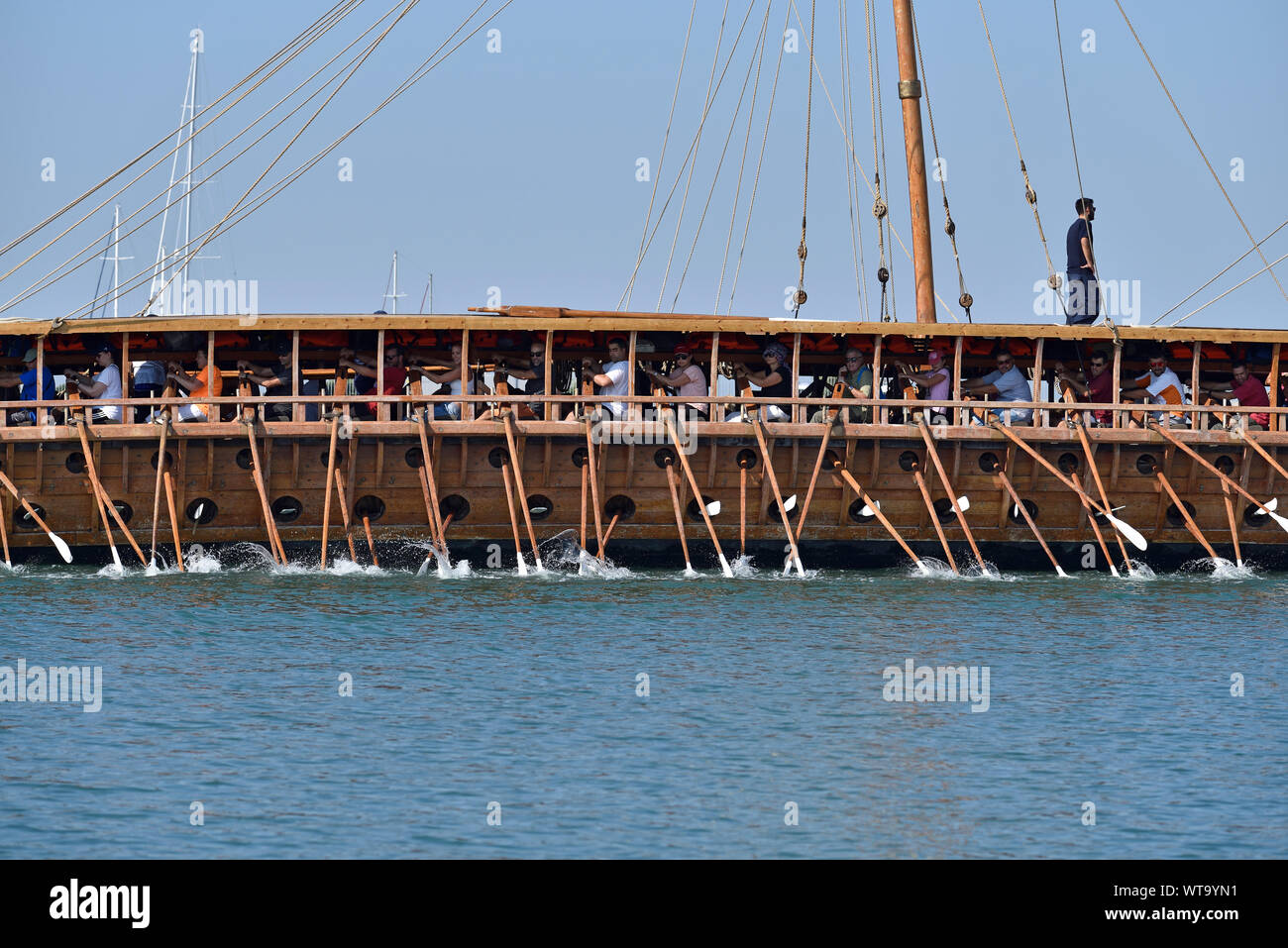 Old traditional greek rowing boat hi-res stock photography and images ...