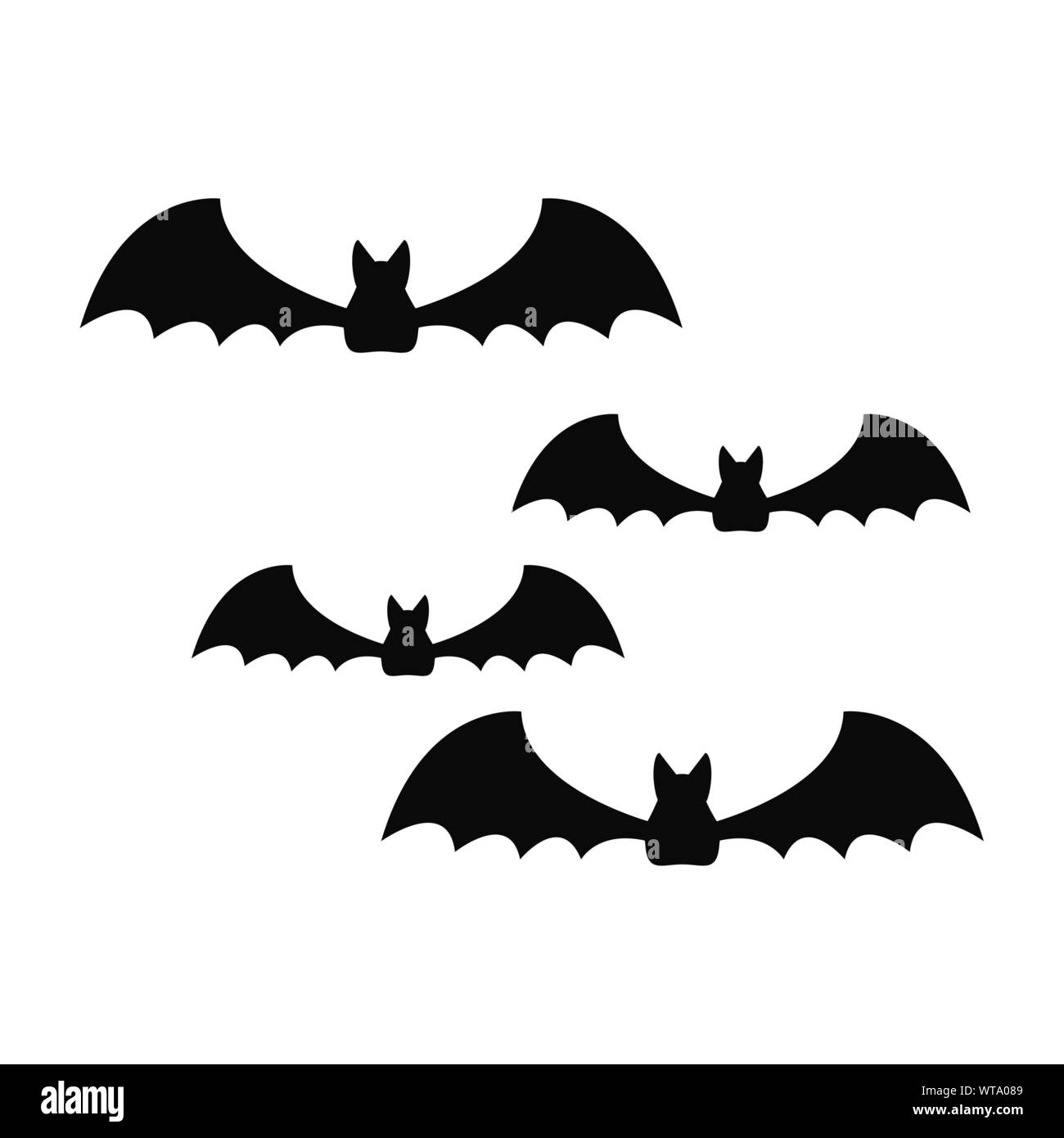 Halloween black bats vector design Stock Vector Image & Art - Alamy