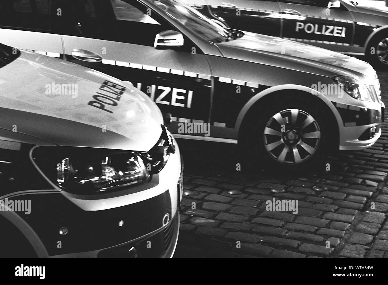 Police Cars Black and White Stock Photos & Images - Alamy