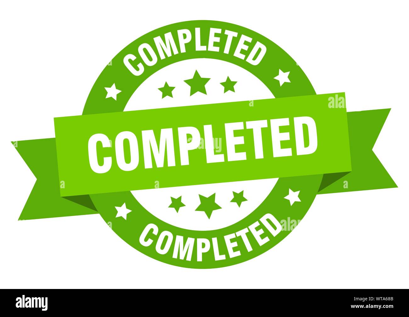 completed ribbon. completed round green sign. completed Stock Vector ... completed ribbon. completed round green sign. completed Stock Vector ...