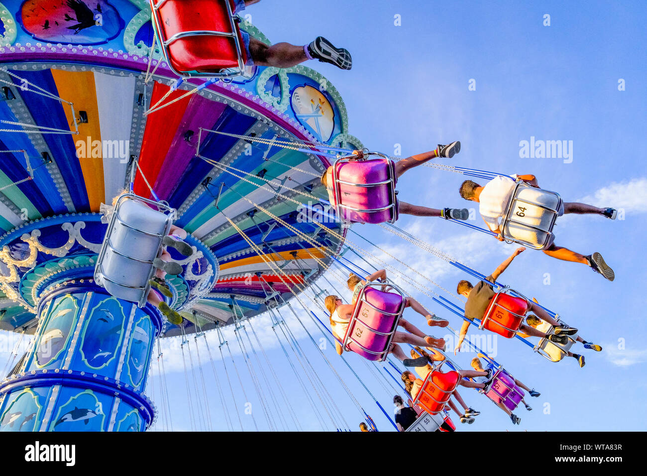 Amusement park swing hi-res stock photography and images - Alamy