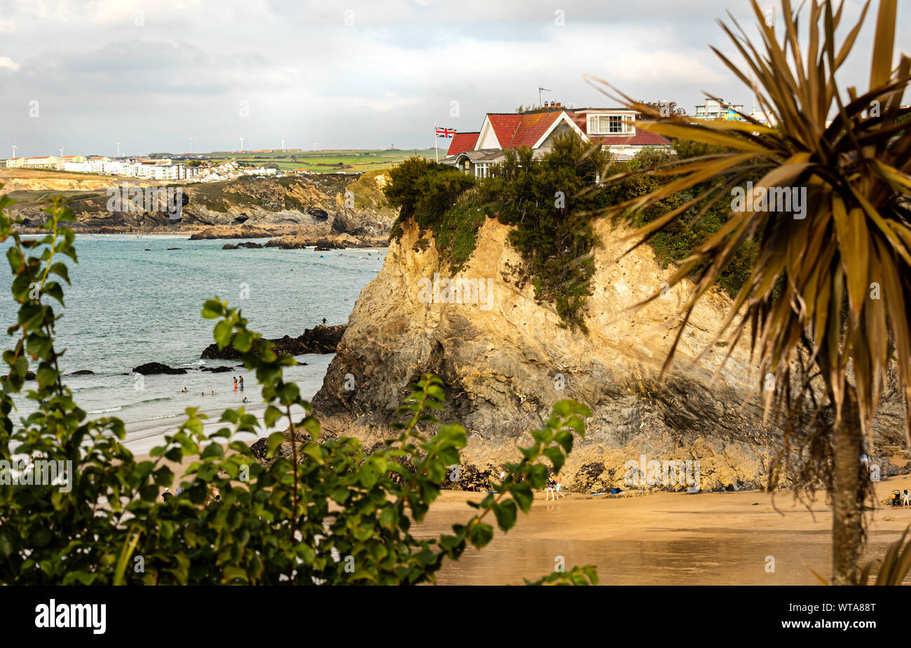 Newquay, Towan beach Stock Photo - Alamy