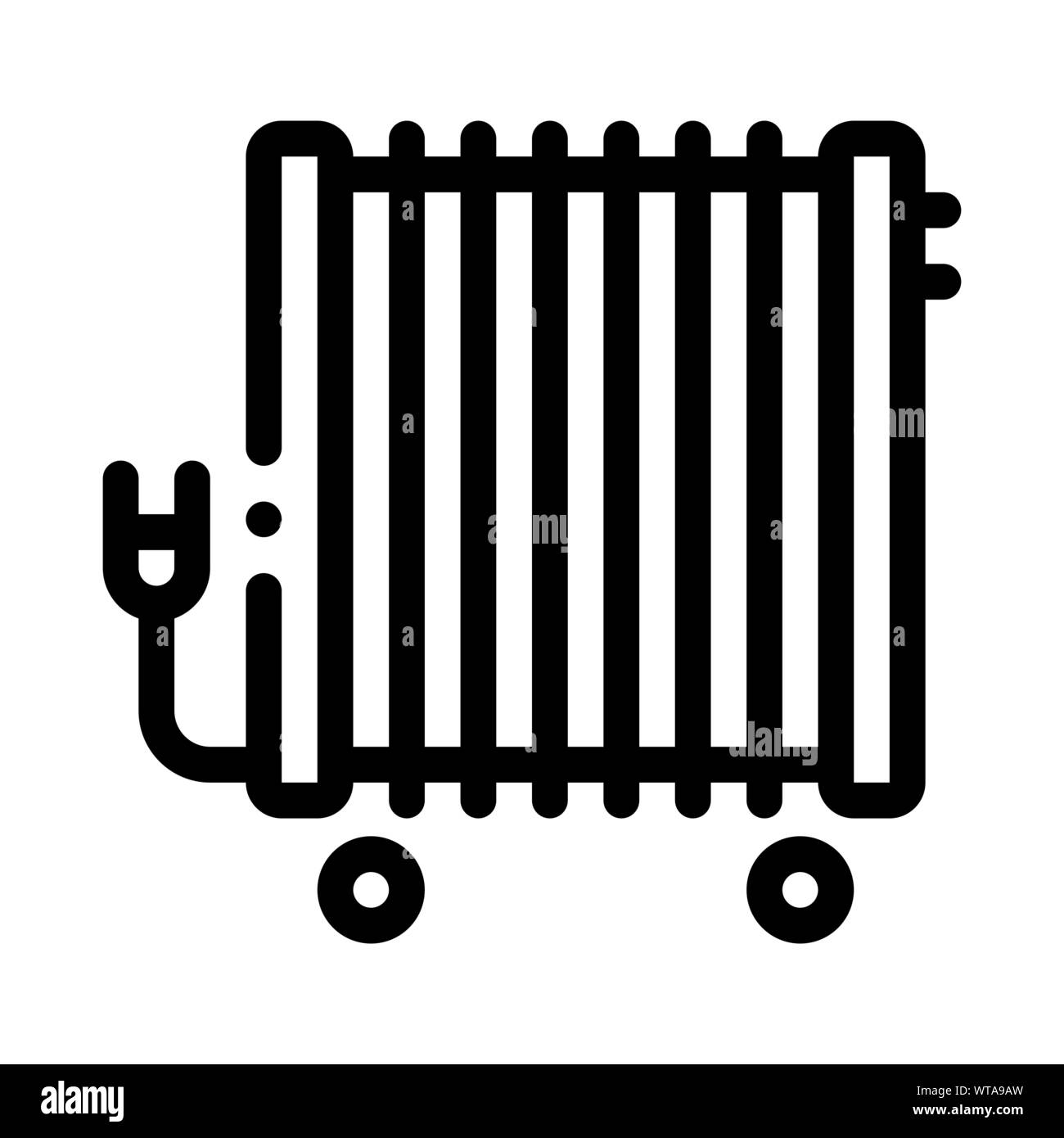 Portable Oil Radiator Heating System Vector Icon Stock Vector Image ...