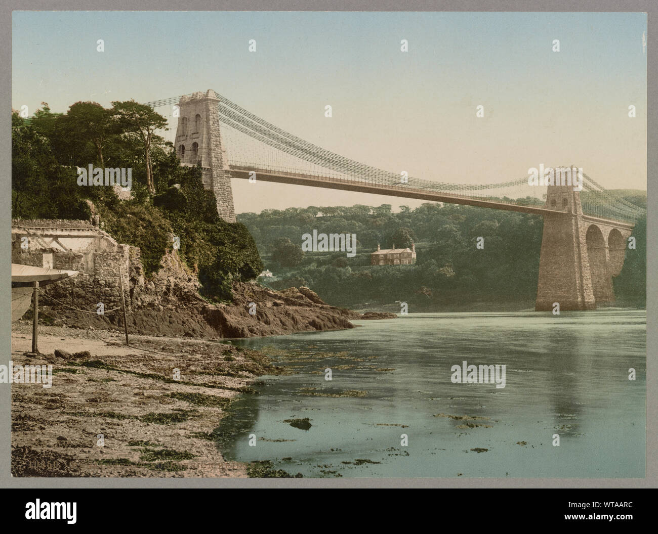Menai Straits Suspension Bridge Stock Photo - Alamy