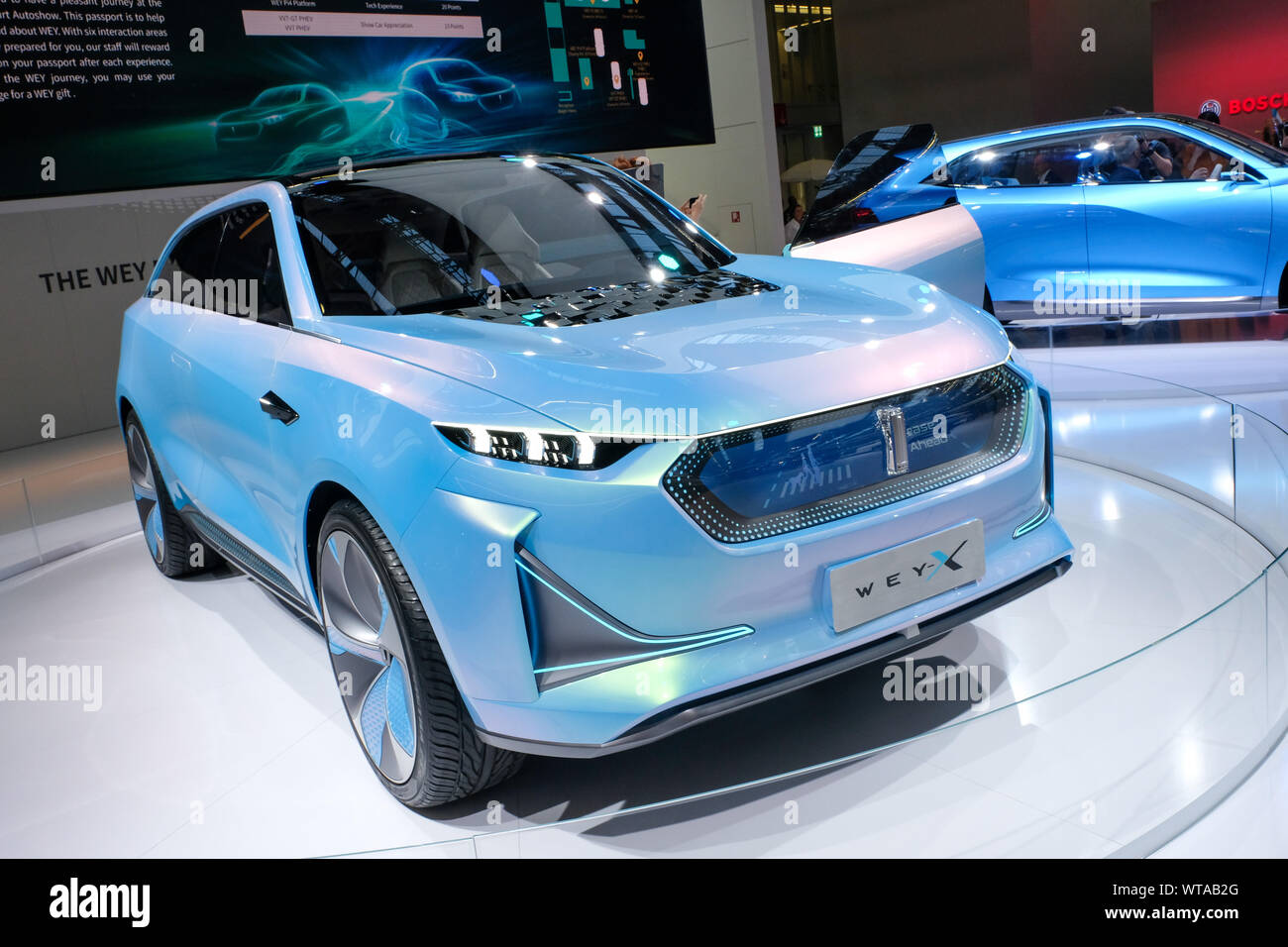 Model WEY X of chines carmaker WEY on IAA 2019 international automobile exhibition, Frankfurt am ...