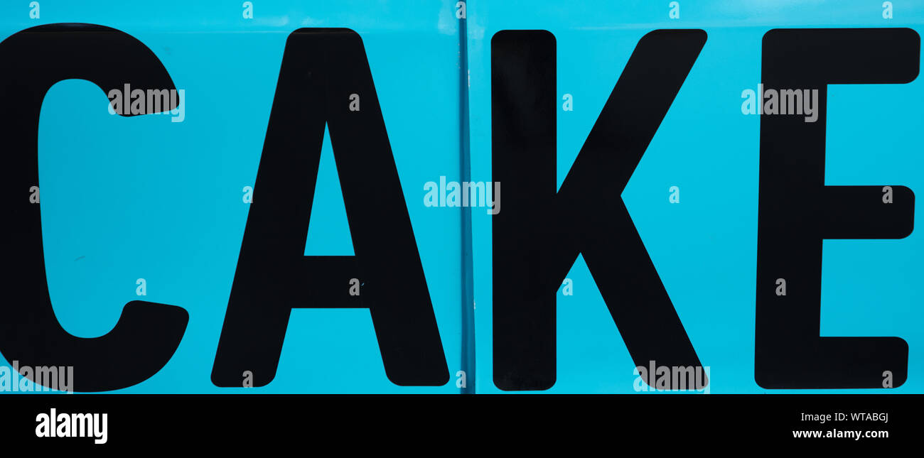 Cake written in large letters hi-res stock photography and images - Alamy